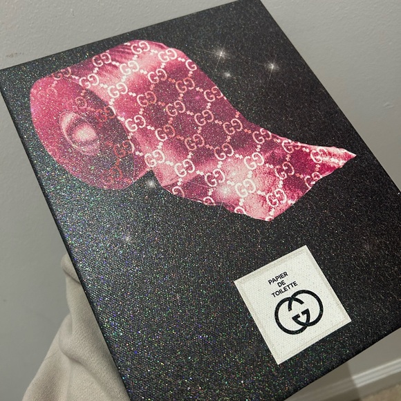 Gucci | Wall Decor | Gucci Pink Logo Toilet Paper Wall Decor | Poshmark